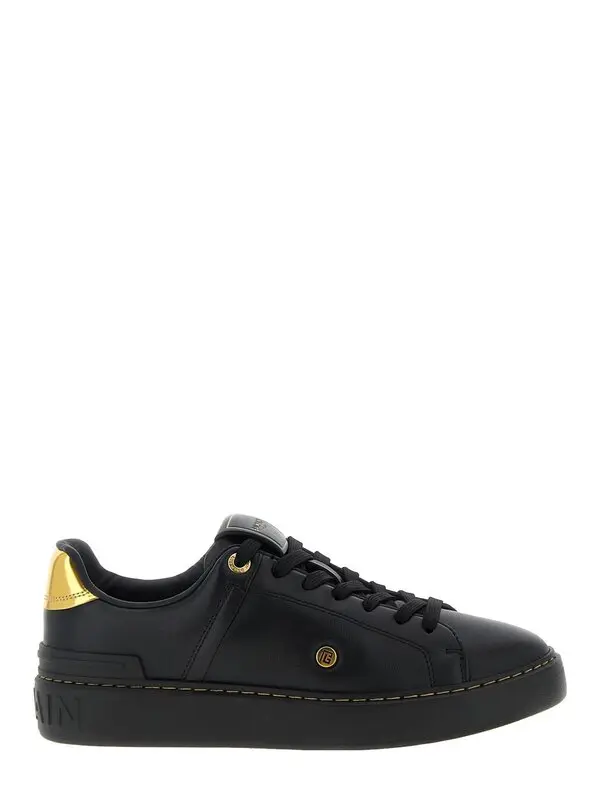 Balmain B-court Leather Sneakers - Black