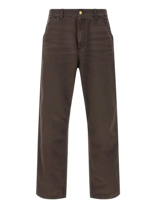 Carhartt Work In Progress Single Knee Canvas Trousers - Brown