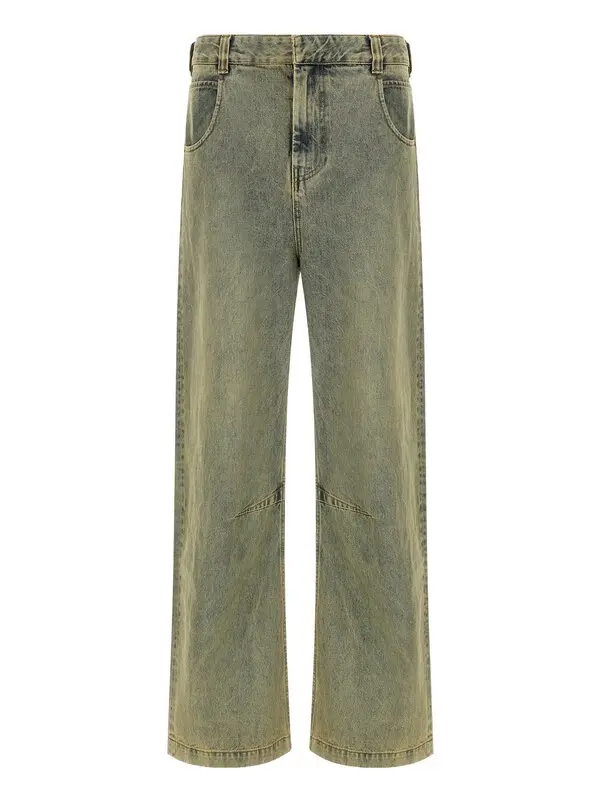 ENTIRE STUDIOS Gem Surface Wave' Jeans - Yellow