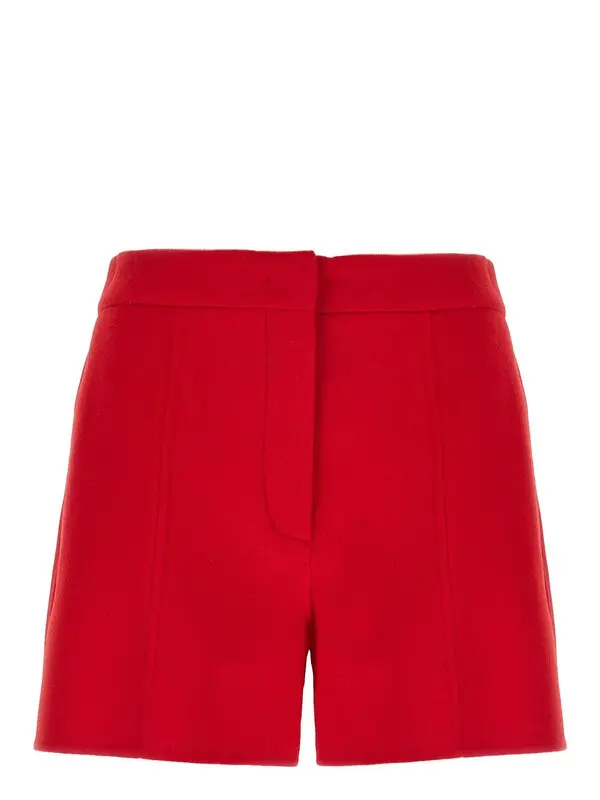 Sportmax Buono Virgin Wool Shorts - Red