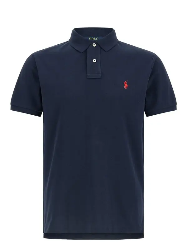Polo Ralph Lauren Logo Embroidery Polo Shirt - Blue
