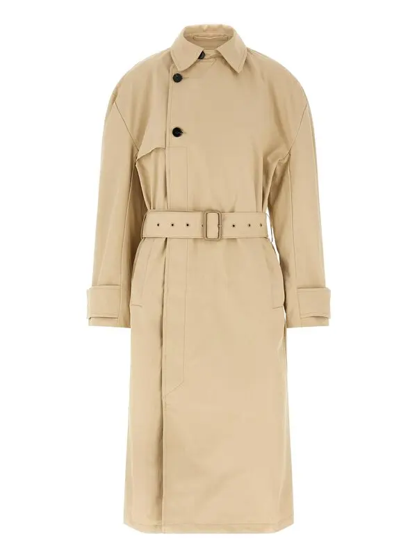 ENTIRE STUDIOS Cotton Canvas Trench Coat - Beige