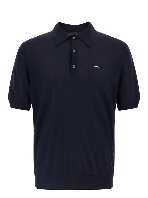 Prada Wool Polo Shirt - Blue
