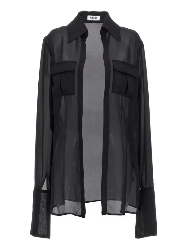 MONOT Georgette Shirt - Black