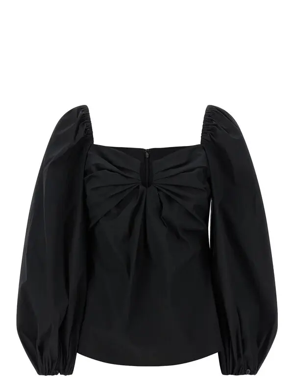 Carolina Herrera Puff Sleeve Top - Black