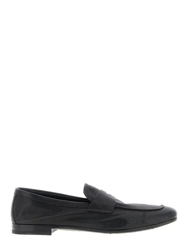 Prada Leather Loafers - Black