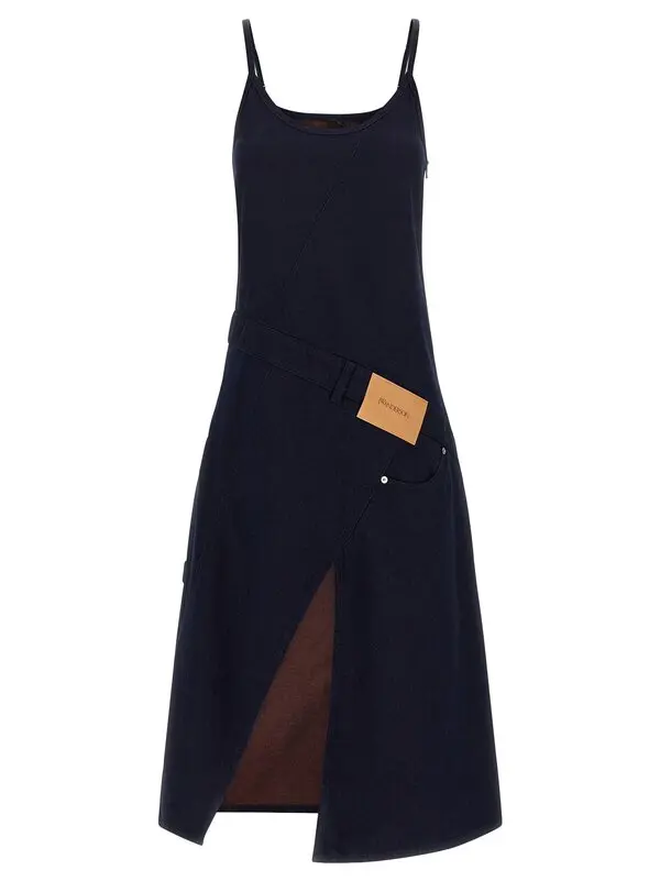 J.W.ANDERSON Twisted Workwear Denim Dress - Blue