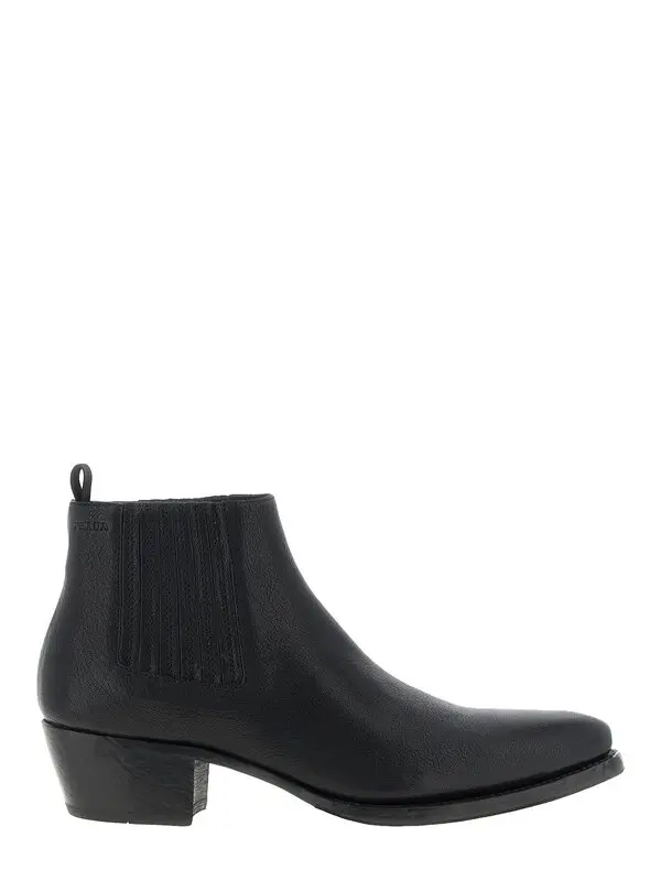Prada Leather Chelsea Ankle Boots - Black
