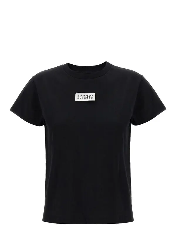 MAISON MARGIELA Numeric Signature Cotton T-shirt - Black