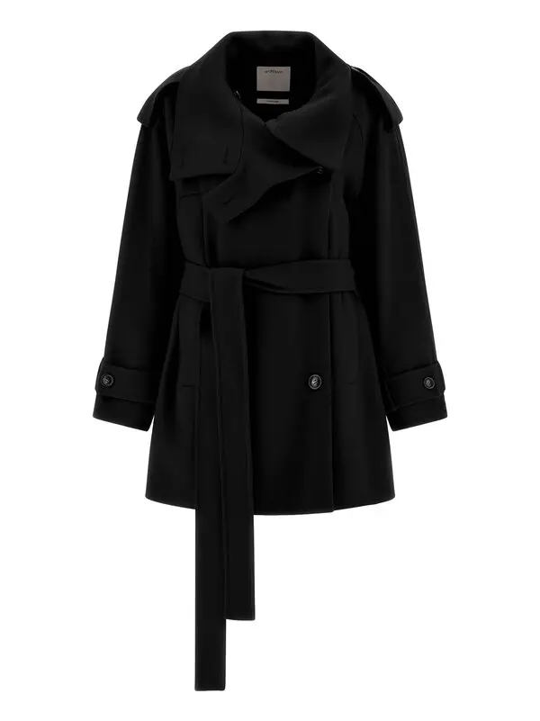 Sportmax Bouquet1234 Trench Coat - Black