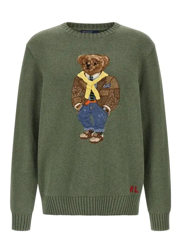 Polo Ralph Lauren Polo Bear Cotton Sweater - Green