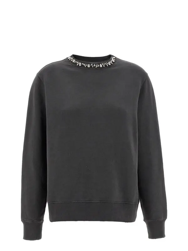 GOLDEN GOOSE Athena Crystal-embellished Sweatshirt - Gray