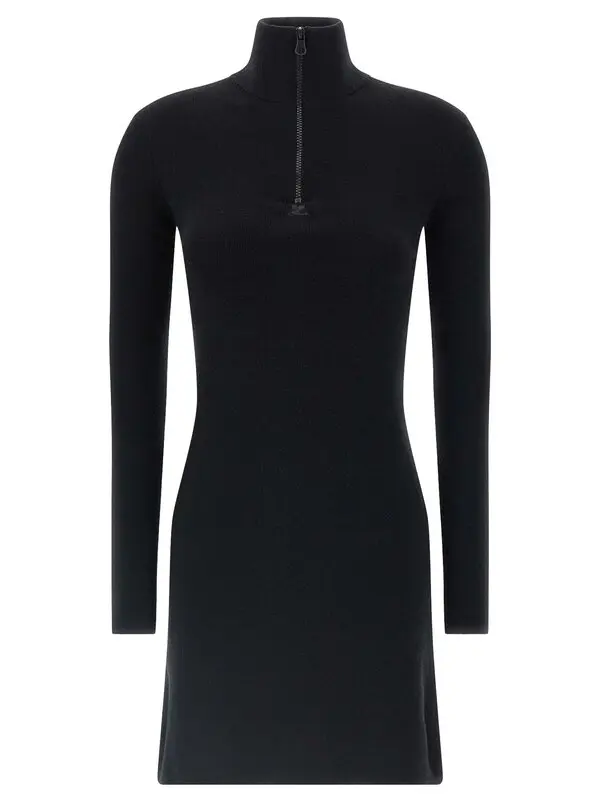COURREGES Wool Knit Dress - Black