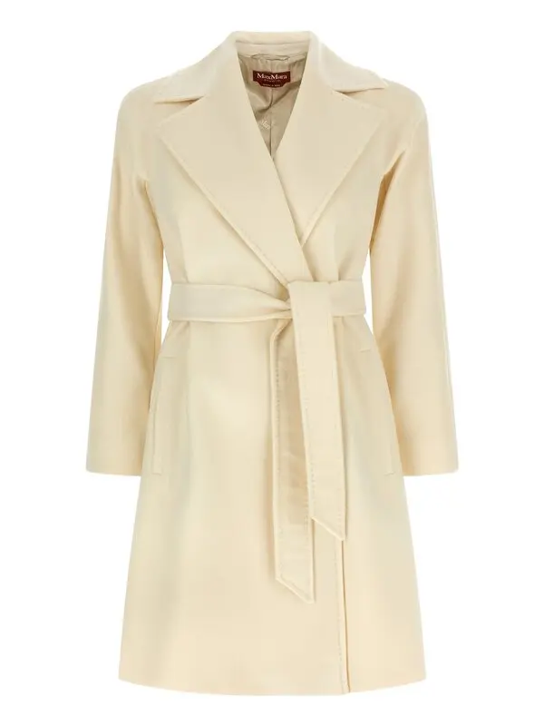 Max Mara Dravenna Wool Coat - White