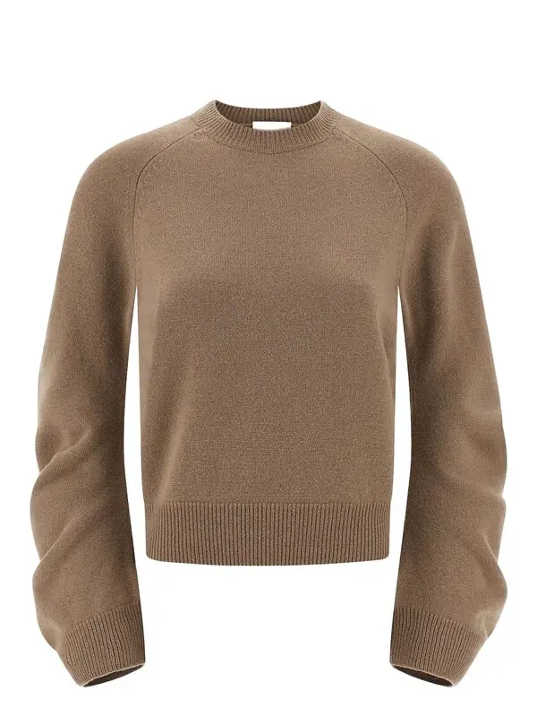 NUDE Curved Sleeve Sweater - Beige