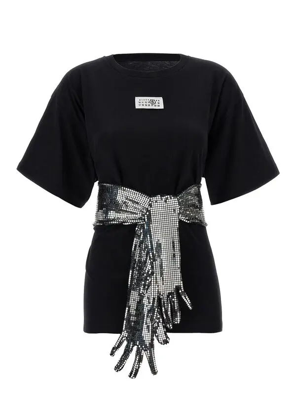 MAISON MARGIELA Sequin Glove T-shirt - Black
