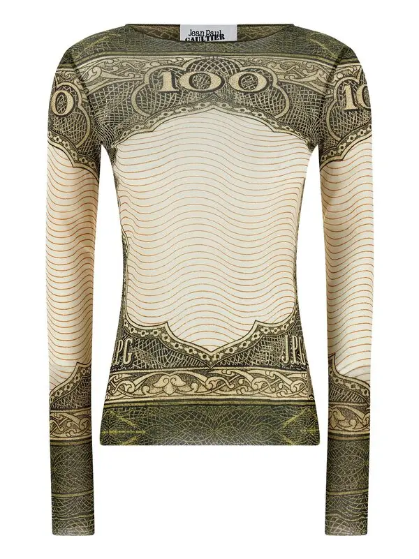 JEAN PAUL GAULTIER The Green Cartouche Top - Multi