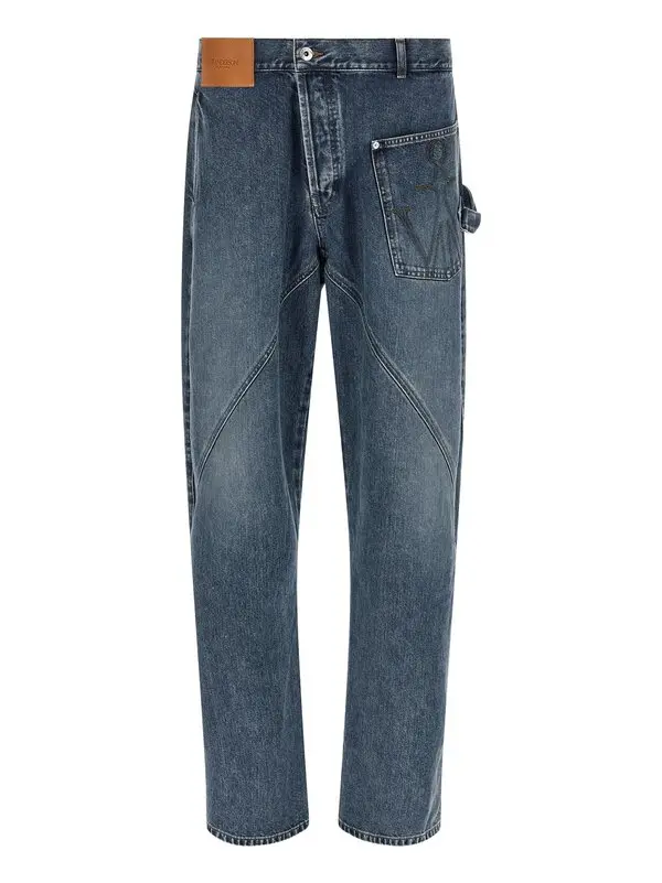 J.W.ANDERSON Twisted Workwear Denim Jeans - Blue