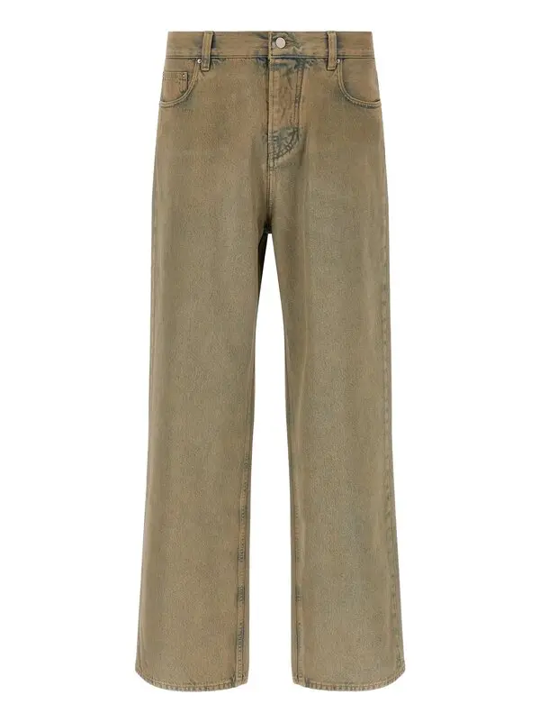 Amiri Wide Leg Denim Jeans - Beige