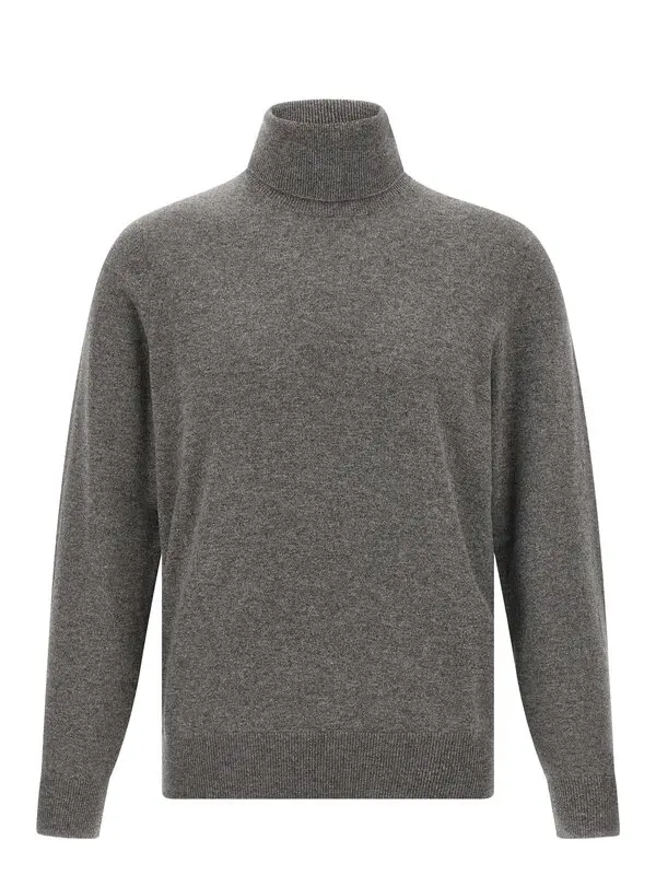 Brunello Cucinelli Cashmere Turtleneck Sweater - Gray