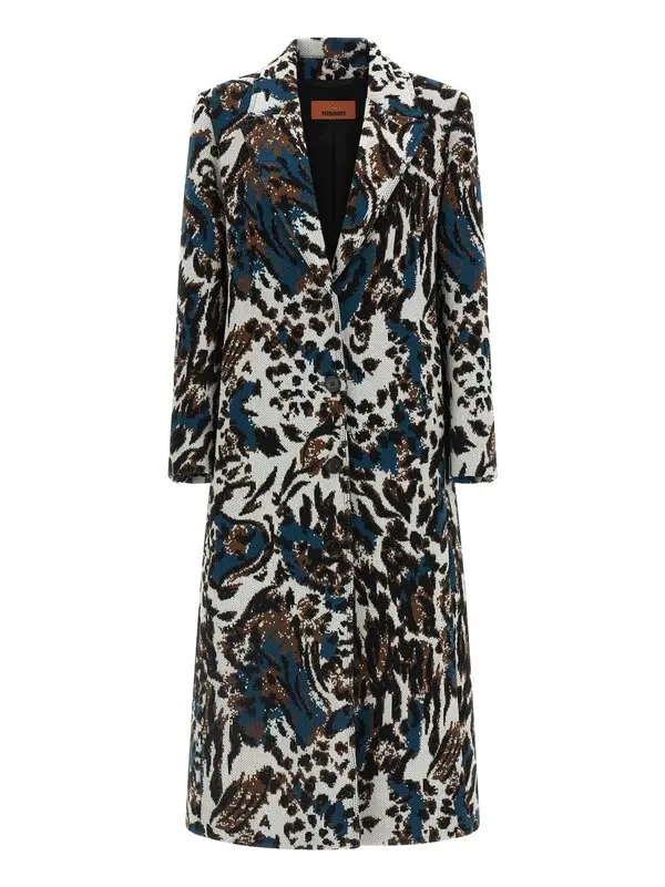 Missoni Animalier Wool Jacquard Coat - Multi