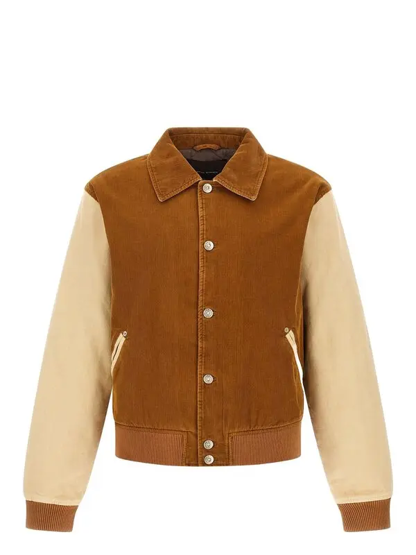 WALES BONNER Homecoming Corduroy Bomber Jacket - Brown