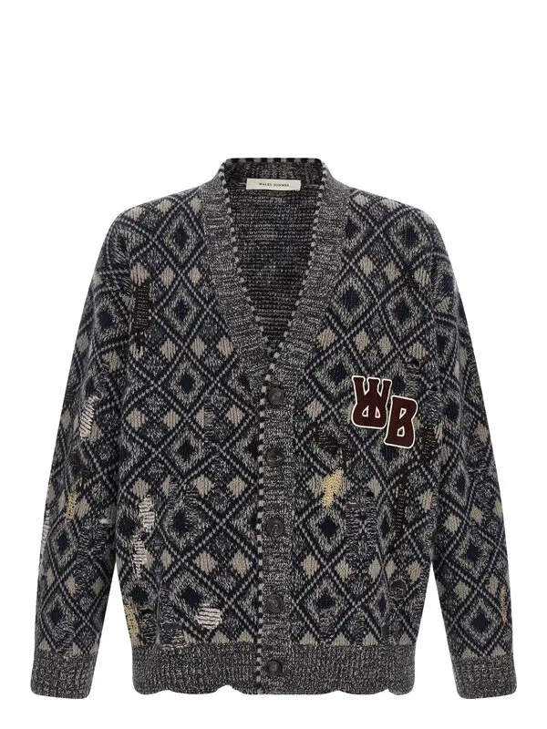 WALES BONNER Sibling Merino Wool Cardigan - Multi