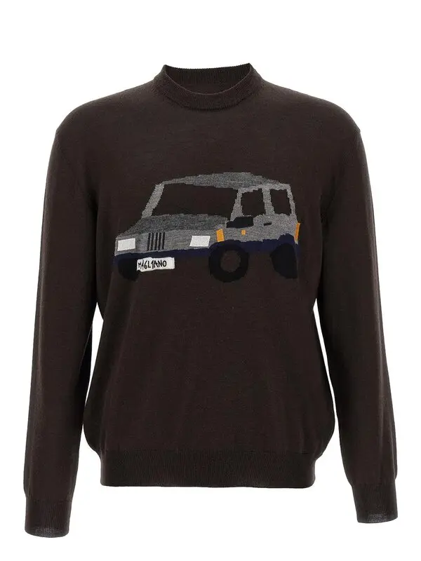MAGLIANO Pandino Wool Knit Sweater - Brown