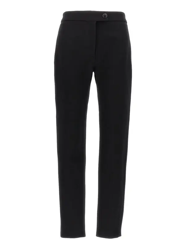 FERRAGAMO Stretch Wool Trousers - Black
