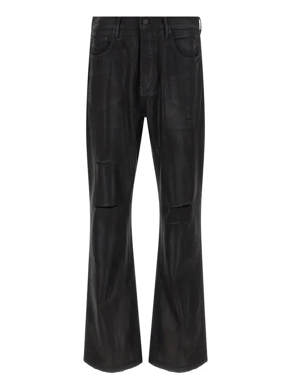 PURPLE BRAND Rinsed Foil Boot Cut Jeans - Black