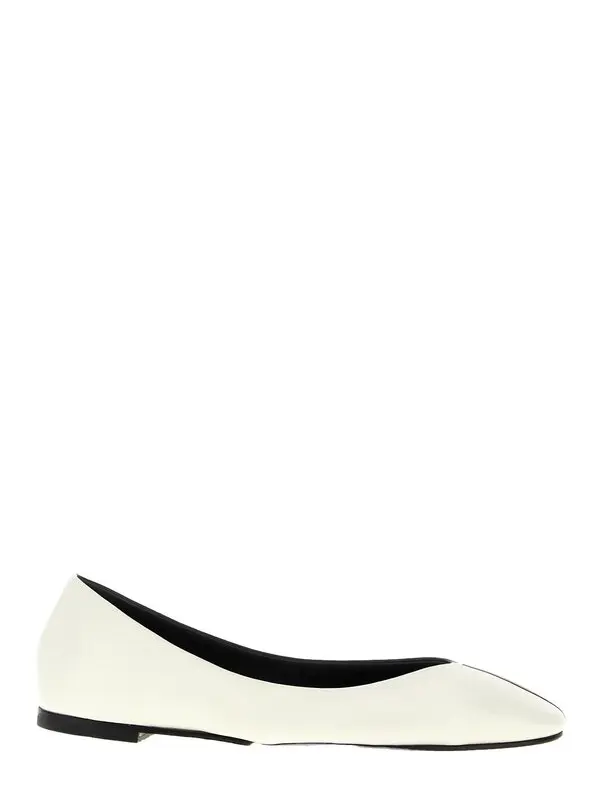 Jacquemus Les Ballerines Ovalo Leather Flats - White/black