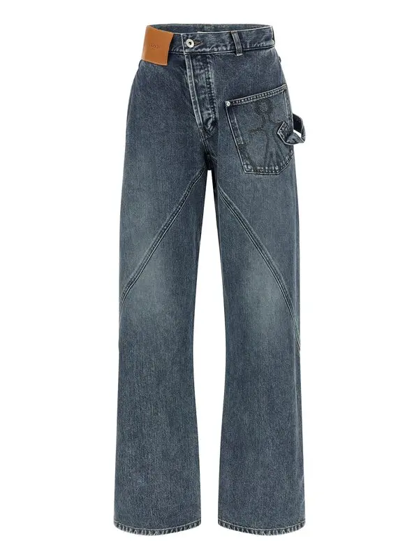 J.W.ANDERSON Twisted Workwear Denim Jeans - Blue