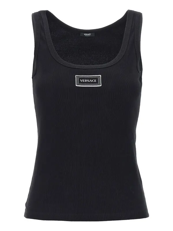 Versace 90s Vintage Logo' Tank Top - Black