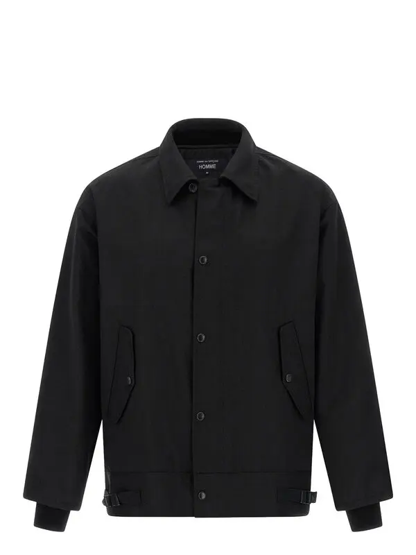 COMME DES GARҪONS HOMME Wool Overshirt - Black
