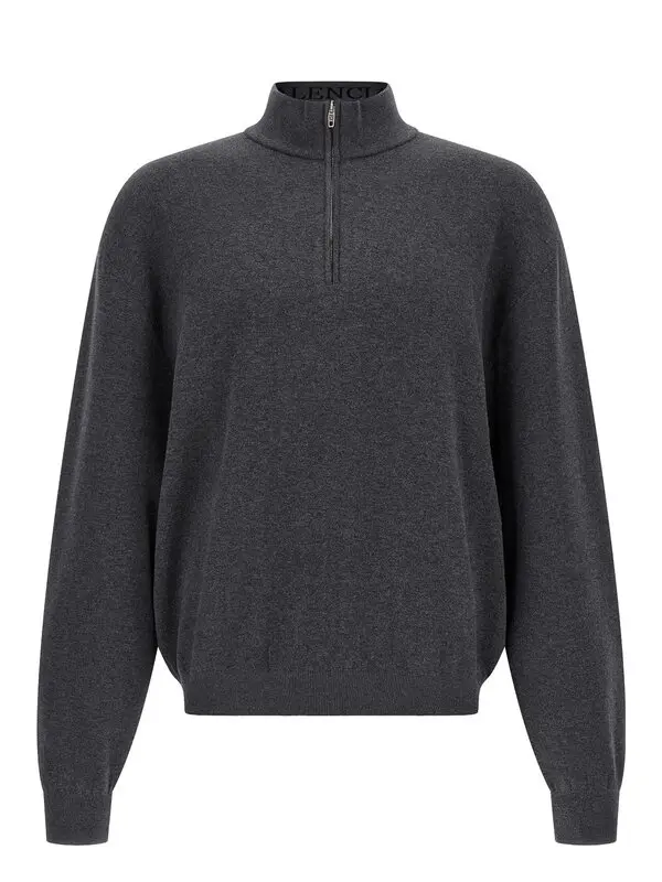 Balenciaga Camionneur Cotton Knit Sweater - Gray