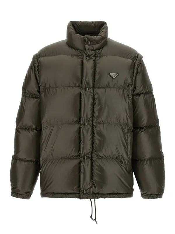 Prada Re-nylon Down Jacket - Gray