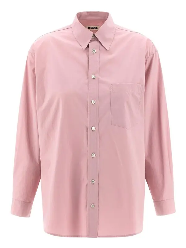 B Sides Nolan Cotton Poplin Shirt - Pink