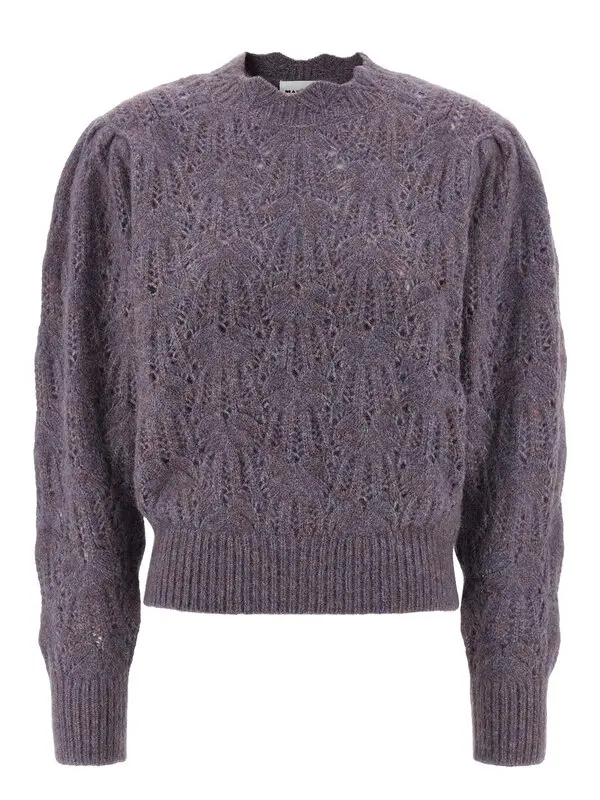 MARANT ETOILE Celestine Alpaca Mélange Pullover - Purple