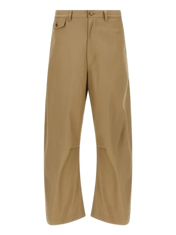 COMME DES GARҪONS HOMME Curved Leg Trousers - Beige