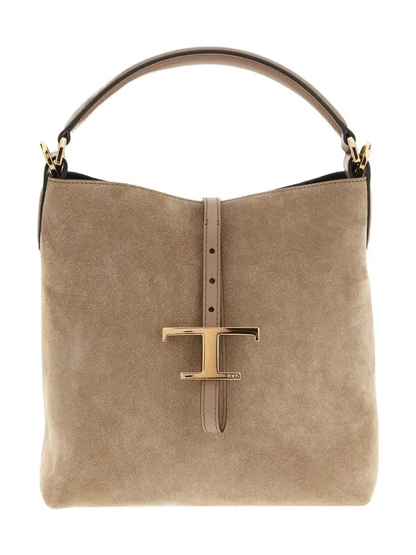 TOD'S T Timeless' Mini Bucket Bag - Beige
