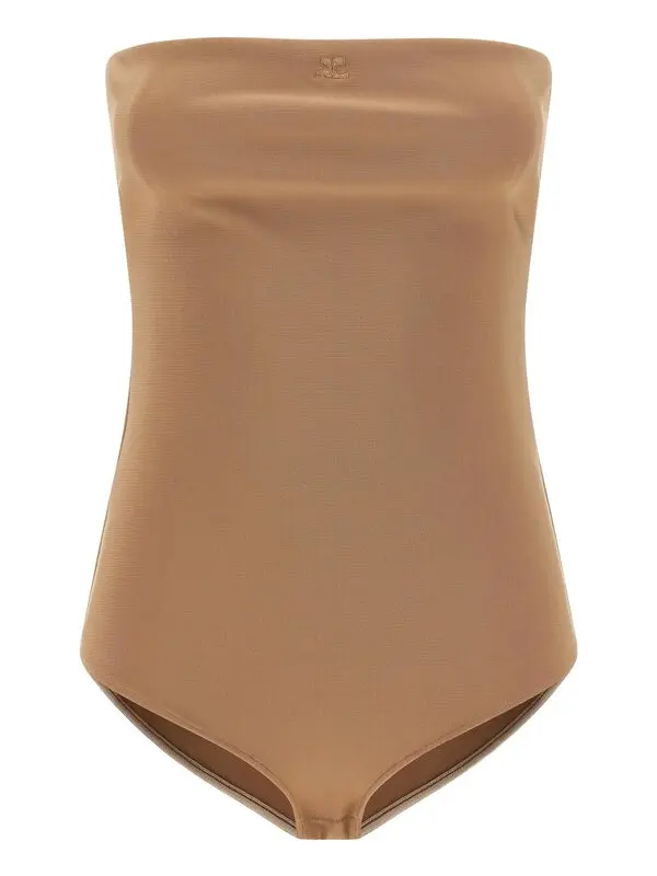 COURREGES Lingerie Bustier Bodysuit - Beige