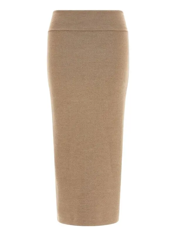 Jacquemus La Jupe Maille Doppio Midi Skirt - Beige