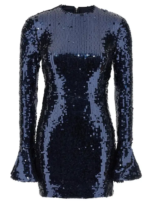 ROTATE BY BIRGER CHRISTENSEN Sequin Stretch Mini Dress - Blue