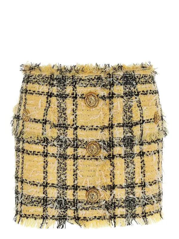 Balmain Lurex Tweed Mini Skirt - Multi