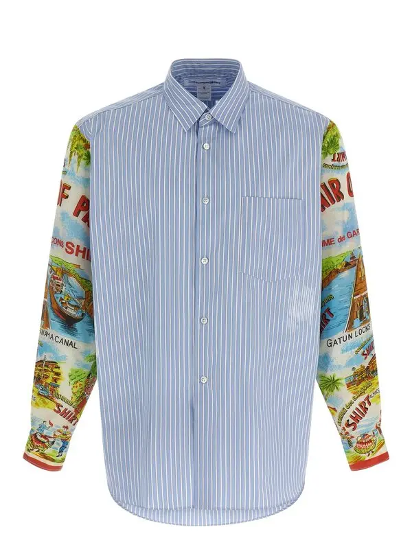 Comme Des Garçons Patterned Sleeve Shirt - Multi