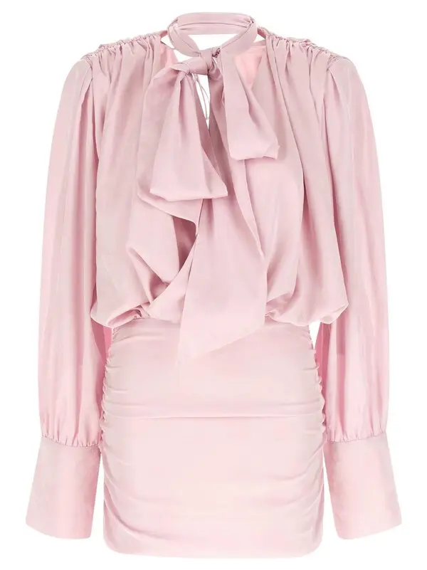 ROTATE BY BIRGER CHRISTENSEN Silk-effect Floral Mini Dress - Pink