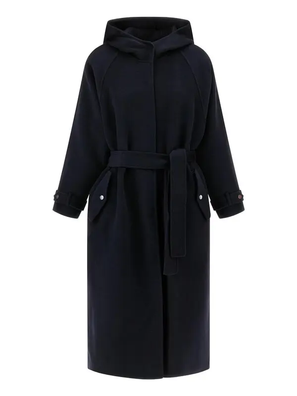 Pinko Cartoccio Wool Cloth Coat - Blue