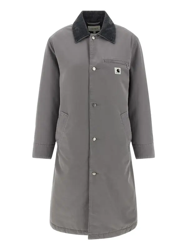 Carhartt Work In Progress Webster Cotton Canvas Coat - Gray
