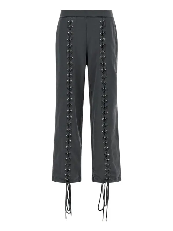 ROTATE BY BIRGER CHRISTENSEN Lacing Fleece Pants - Gray