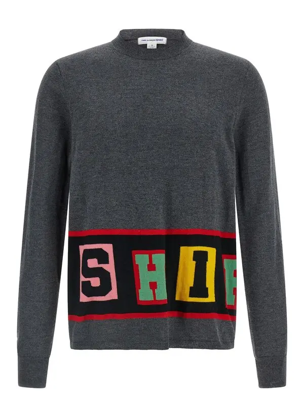 Comme Des Garçons Intarsia Sweater - Gray